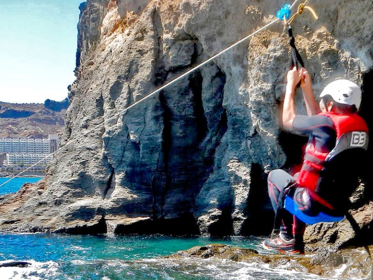 Coasteering in Gran Canaria, Cliff Jump, Via Ferrata, Zip Line - YesCanary